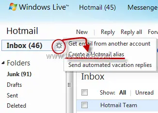 Hotmail Email Alias–A New Feature In Hotmail